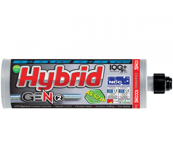 BIS-HY Hybrid Gen2 Injection Adhesive - with 100 Year Design Life - ICCONS