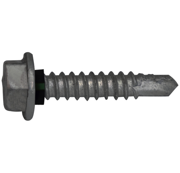 Self Drilling Low Profile Hex Head with Sealing Washer - Coarse Thread