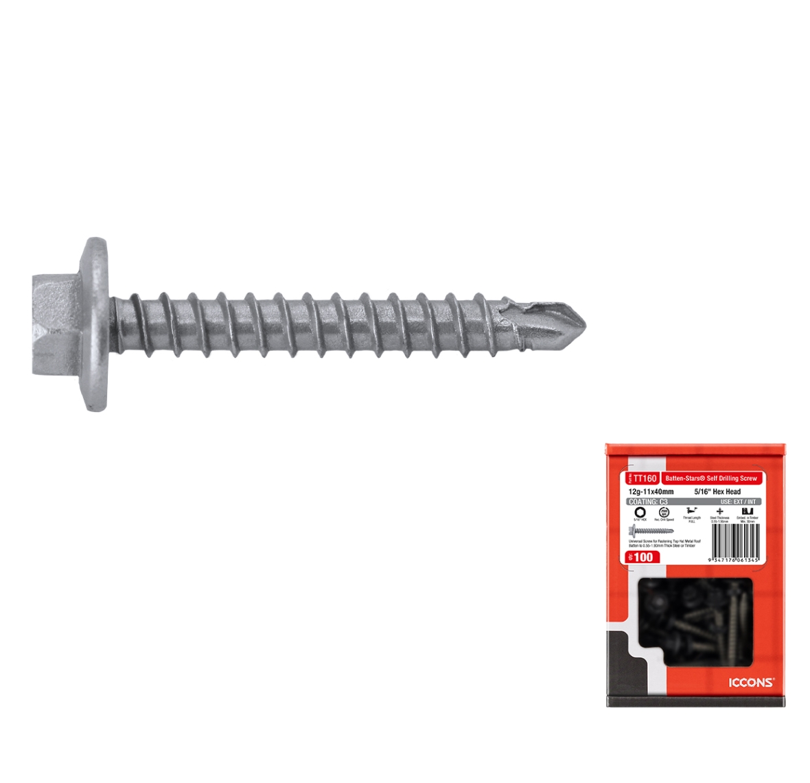 Trade Tub - Batten Stars - Metal Top Hat Batten To Steel Or Timber