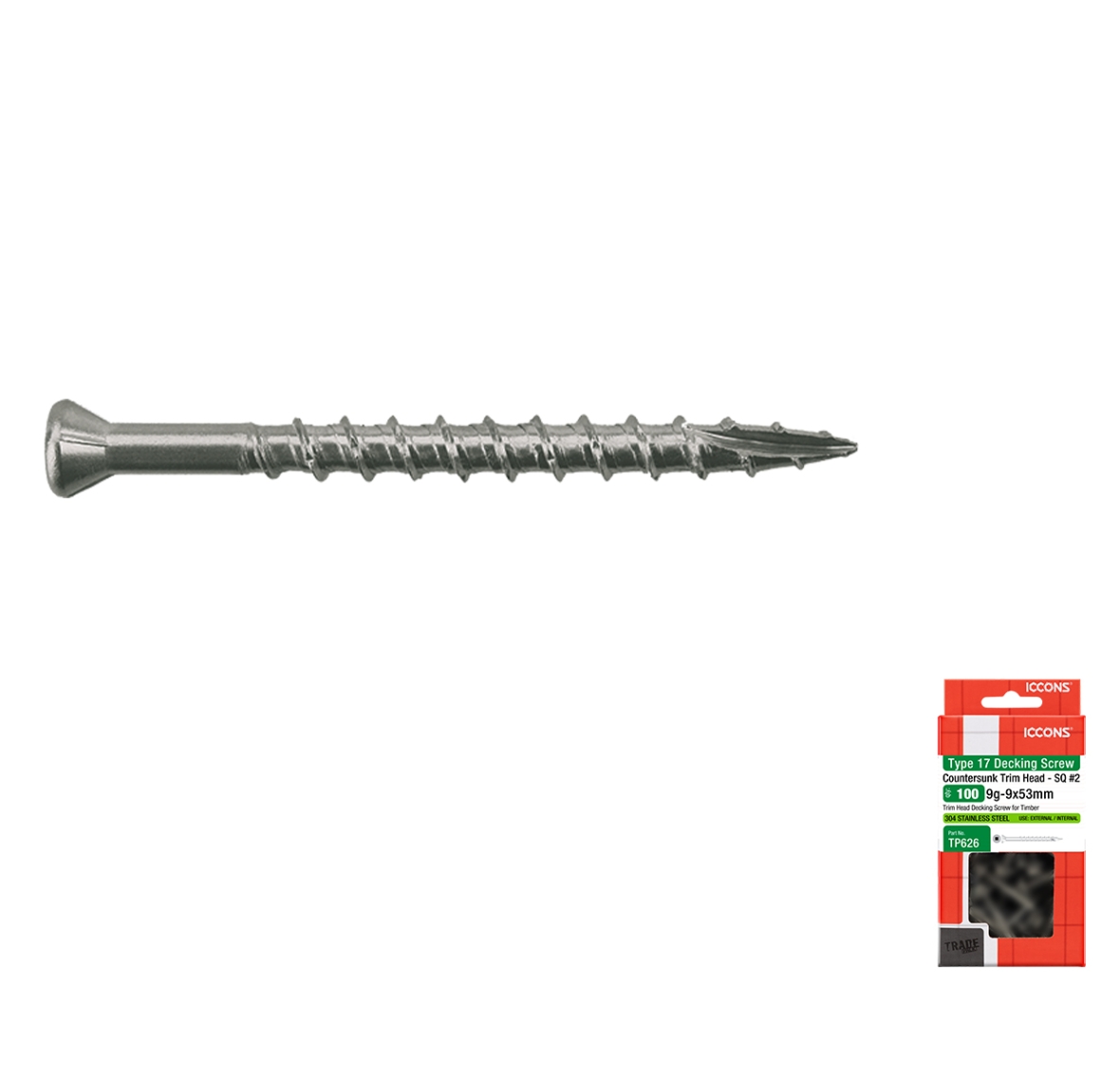 Trade Pack - Trim Head Decking Screw - Coarse Thread | ICCONS