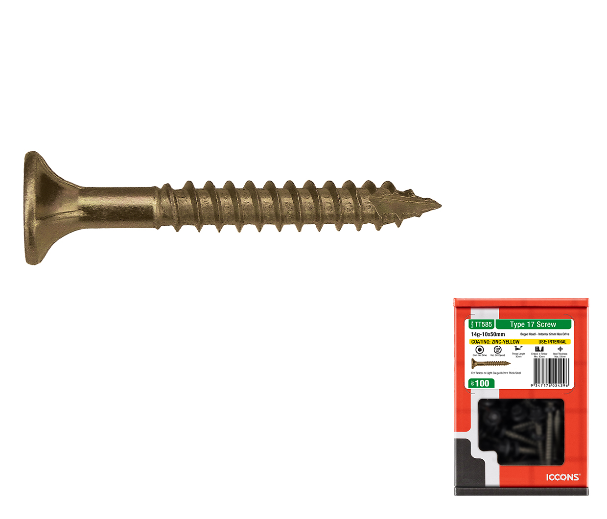 TYPE 17 BUGLE BATTEN C3 14-10 X 100 TUB OF 100